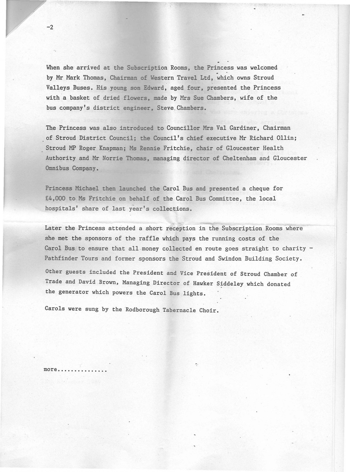 Carol bus | Stroud Local History Society