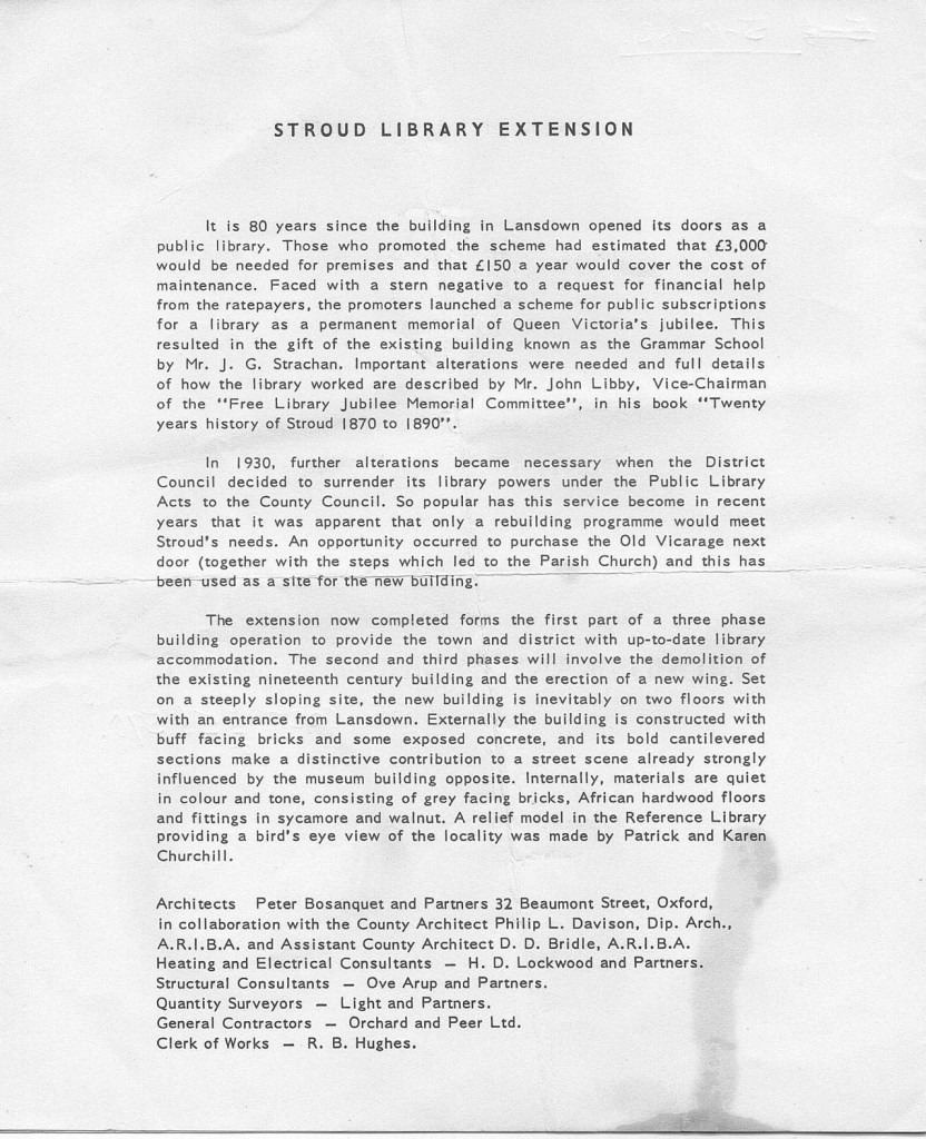 Stroud Library – Stroud Local History Society